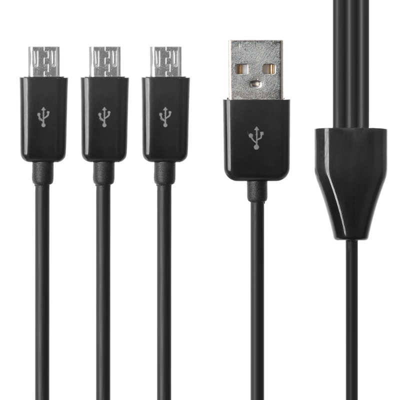 Lidu1 1 To 3 Splitter Usb Male To 3 Micro Usb Male สายเคเบิ้ลเชื่อมต่อข้อมูล - lidu1.th - ThaiPick