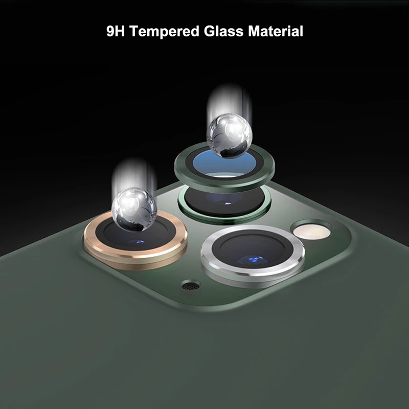 iPhone 12 Mini 11 Pro Max Metal Lens Protector Tempered Glass Full Coverage Camera Lens for ...