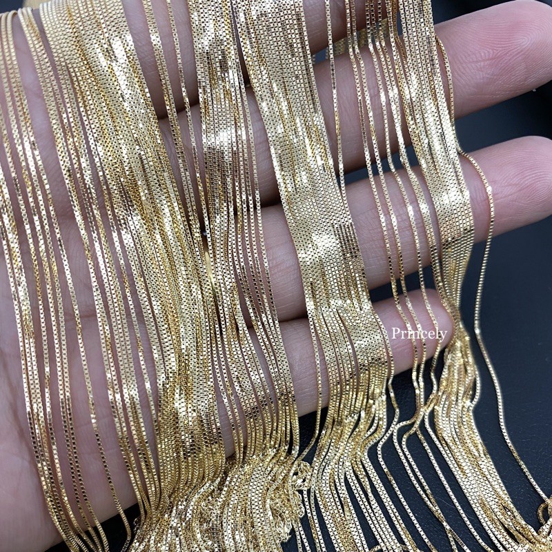 Princely สร้อยคอทองเคแท้ 9K (ITALY 375) รุ่นบอกเชนนำเข้าจากอิตาลี ...