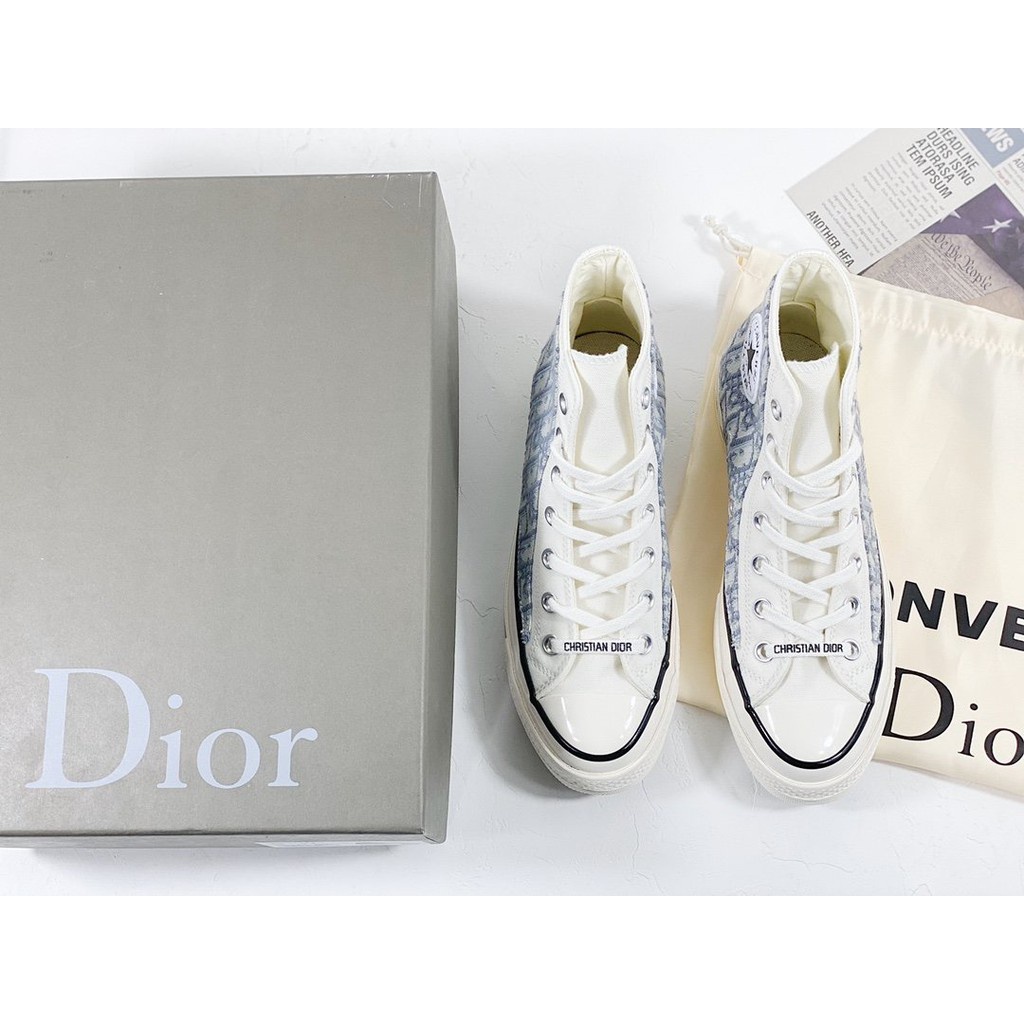 Dior X Converse 1970S รองเท้าใหม่จานผู้ชายและผู้หญิงแฟชั่นรองเท้ากีฬา ...