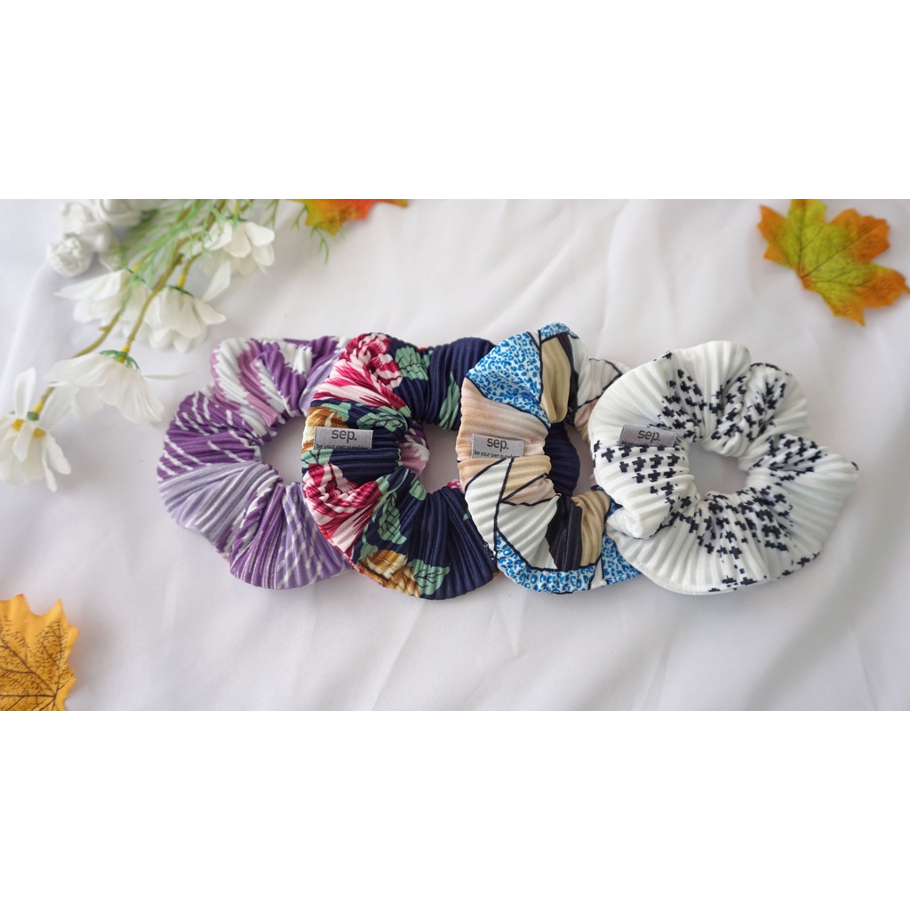 แฮนเมด ยางรัดผมโดนัทผ้าพลีท - Pleated Donut scrunchies - september ...