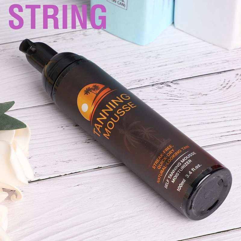 String ALIVER 100ml Self Tanner Body Black Bronze Long Lasting Sunless Tanning Mousse ...