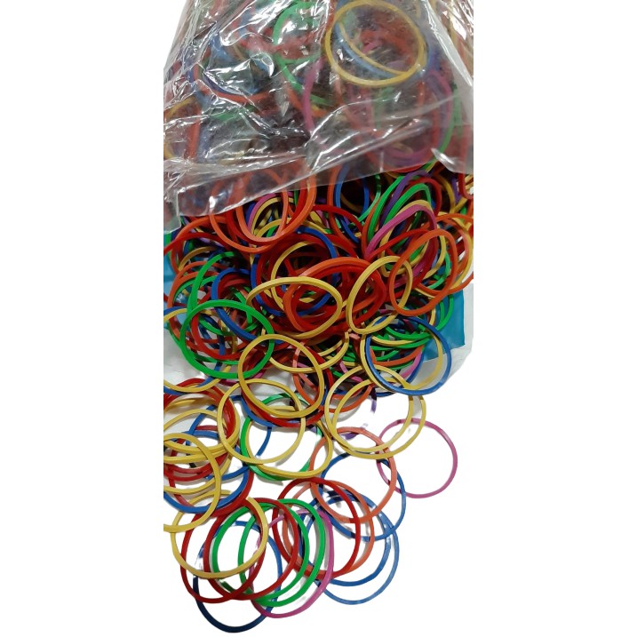 หนังยางรัดของแฟนซี 500g สีสวย เส้นเล็ก เนื้อยางเหนียว นุ่ม ยืดหยุ่นได้ ...