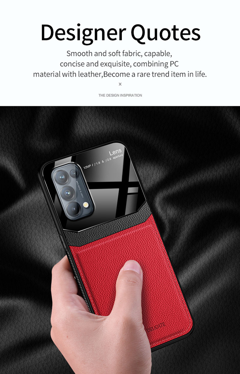 Oppo Reno 5 / Reno 5 Pro 5G Fashion Shockproof Case Leather Mirror ...