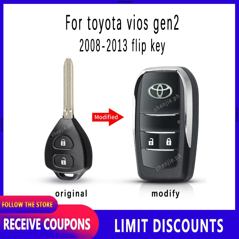 ღღsale cod for toyota vios gen 2 flip key shell remote shell ...