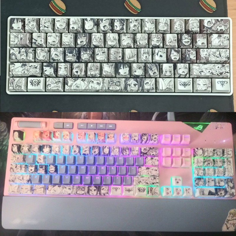Vivi 108 Key Anime Keyboard Keycaps Pbt Ahegao Keycap Dye Sublimation Oem Profile Gf2a Shopee