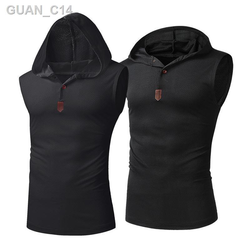 ลดราคา???? ₪ฤดูร้อนเสื้อกั๊กมีฮู้ดผู้ชาย Guardian Clothes สลิมฟิตกีฬา ...