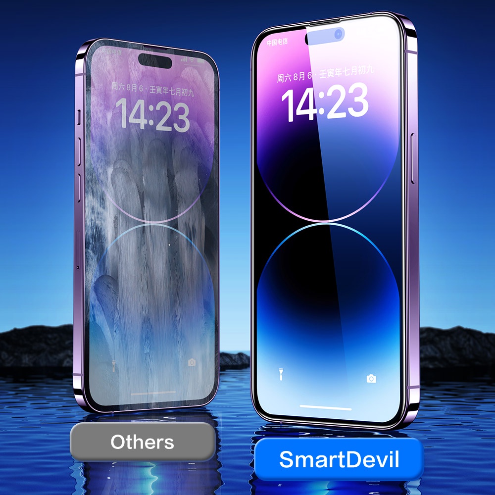SmartDevil ฟิล์มกระจกนิรภัยกันรอยหน้าจอ กันแอบมอง กันฝุ่น สําหรับ iphone 14 pro max 14 pro 14 ...