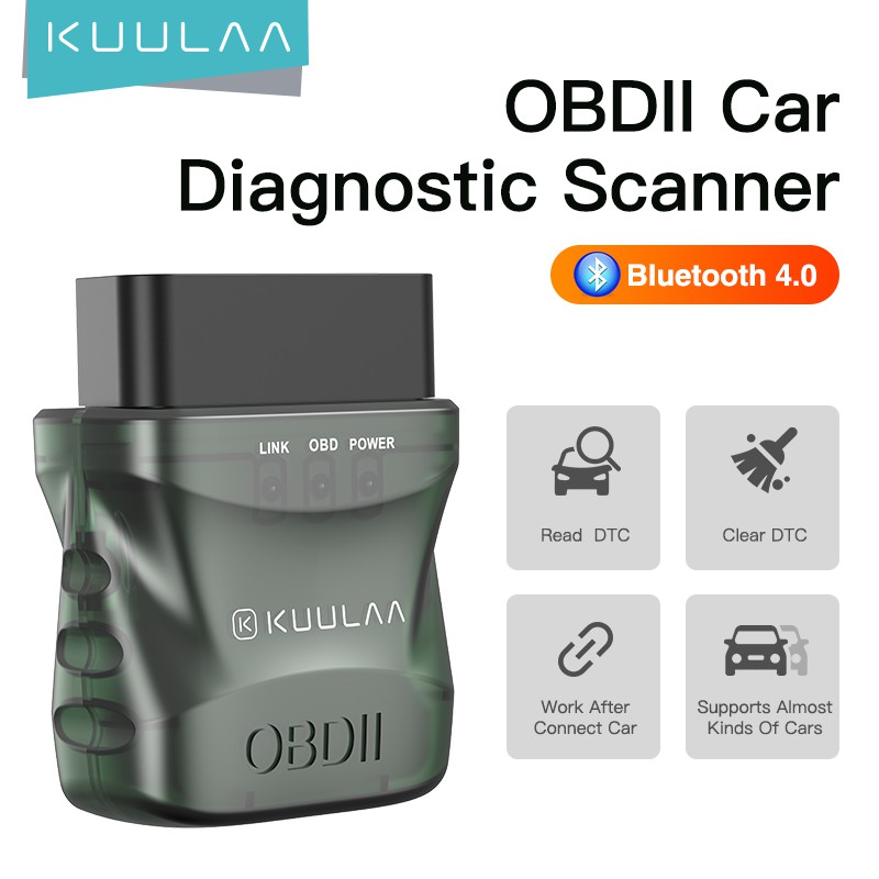 Kuulaa OBD2 ELM327 V1.5 สแกนเนอร์บลูทูธ 4.0 เครื่องมือวิเคราะห์รถยนต์ ...