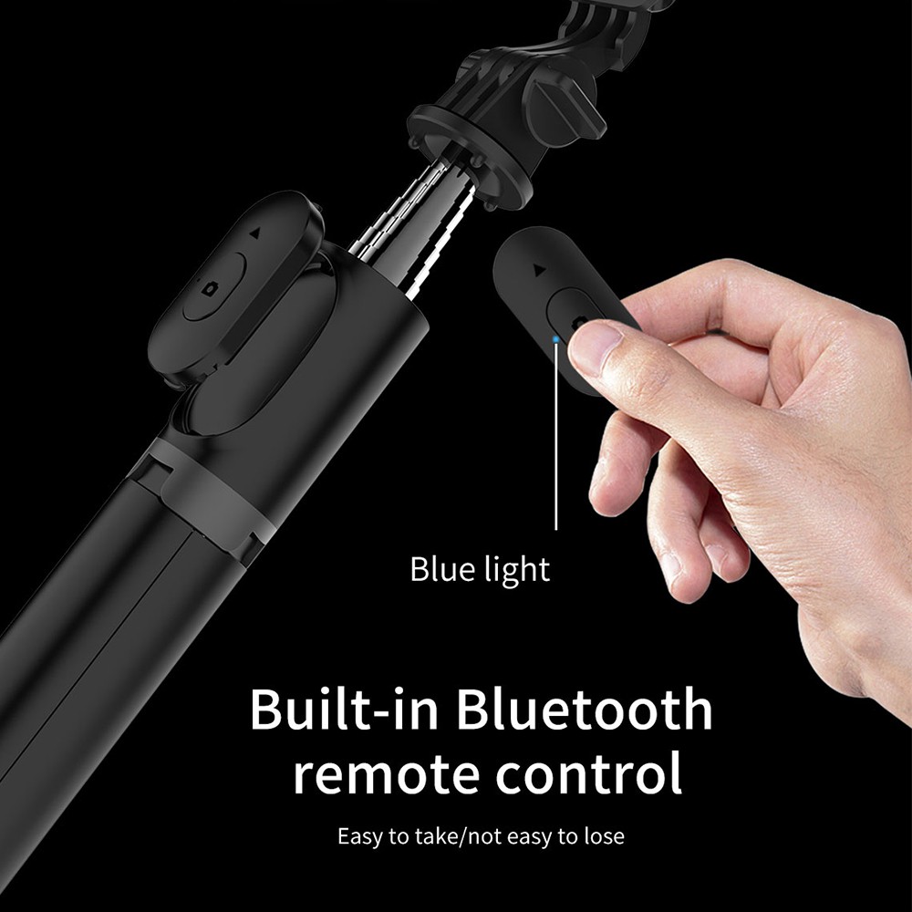 ไม้เซลฟี่Mini Wireless bluetooth foldable selfie stick triod shutter ...