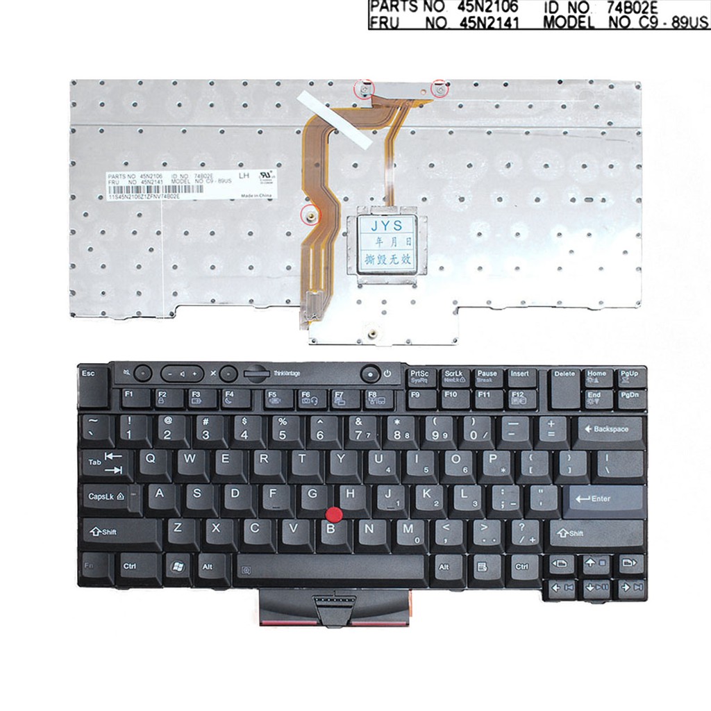 LenovoThinkpad Keyboard T410 T410i T410s T410si T510 W510 W520 X220 ...