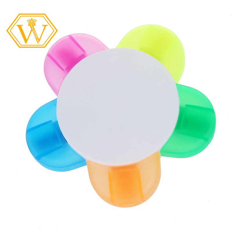 ☀Ready Stock☀5 color highlighter pen marker pen stationery flower shape ...