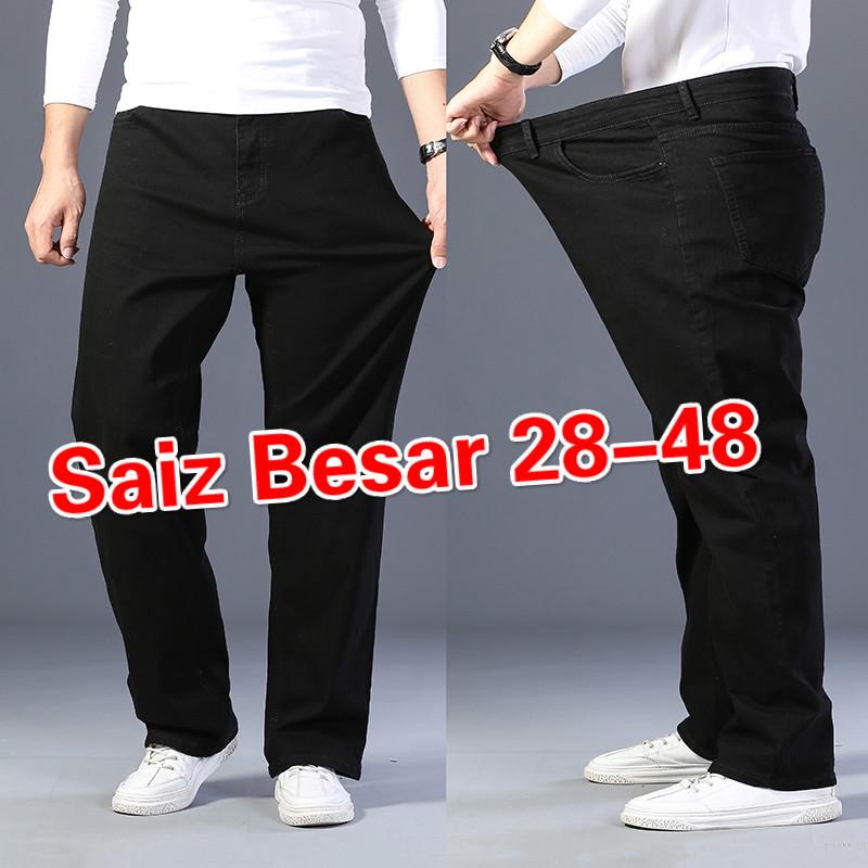 Seluar Jeans Lelaki Plus Size Saiz Besar 48 Seluar Panjang Denim Korea ...