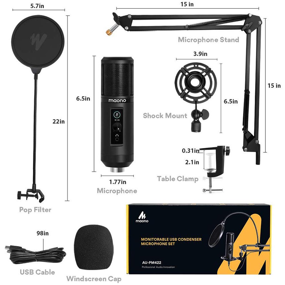 Maono AU-PM422 USB Microphone Kit สำหรับ Podcast - it.station.shop1 ...