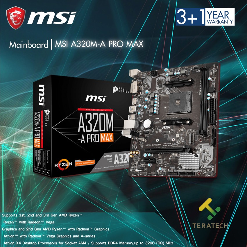 Mainboard MSI A320M A PRO MAX | Shopee Thailand