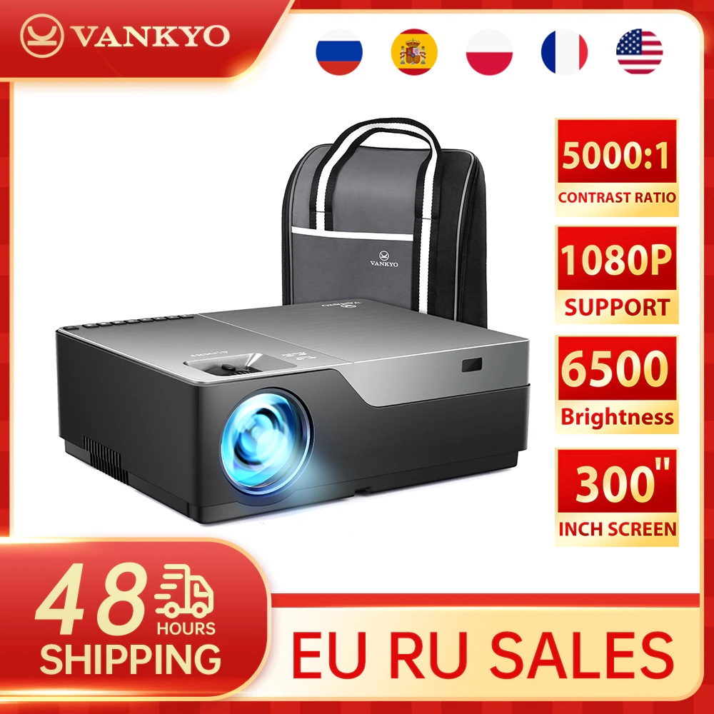 VANKYO Performance V600 Projector 300" Display Native 1080P LED HD ...