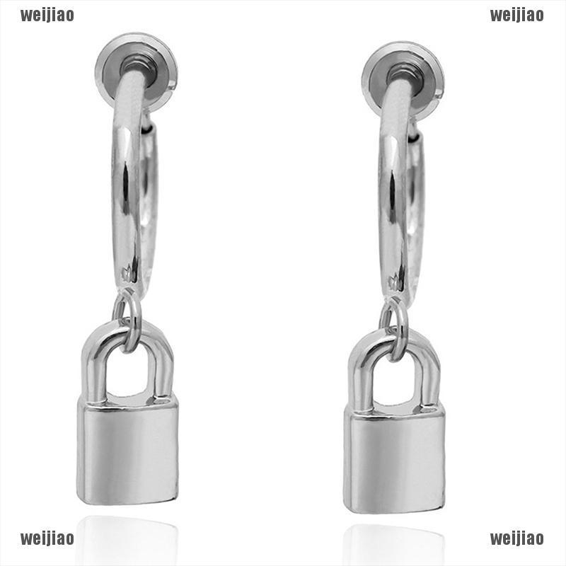 FashionPunk PadLock Clip Ear Cuff Studs Cartilage Earrings Jewelry Gift ...