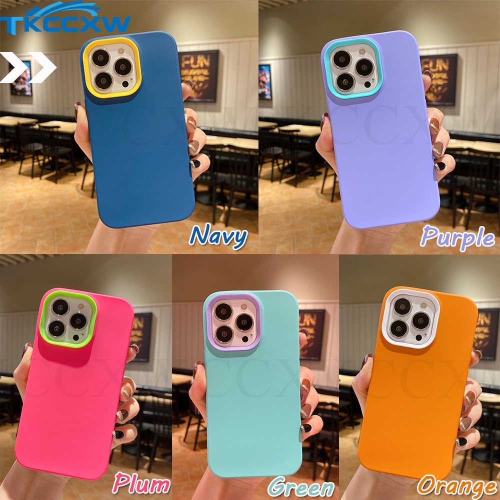 เคสโทรศัพท์มือถือ ซิลิโคนนิ่ม กันกระแทก สีแคนดี้ 3 in 1 สําหรับ Huawei Mate 40 Mate 30 P40 P30 ...