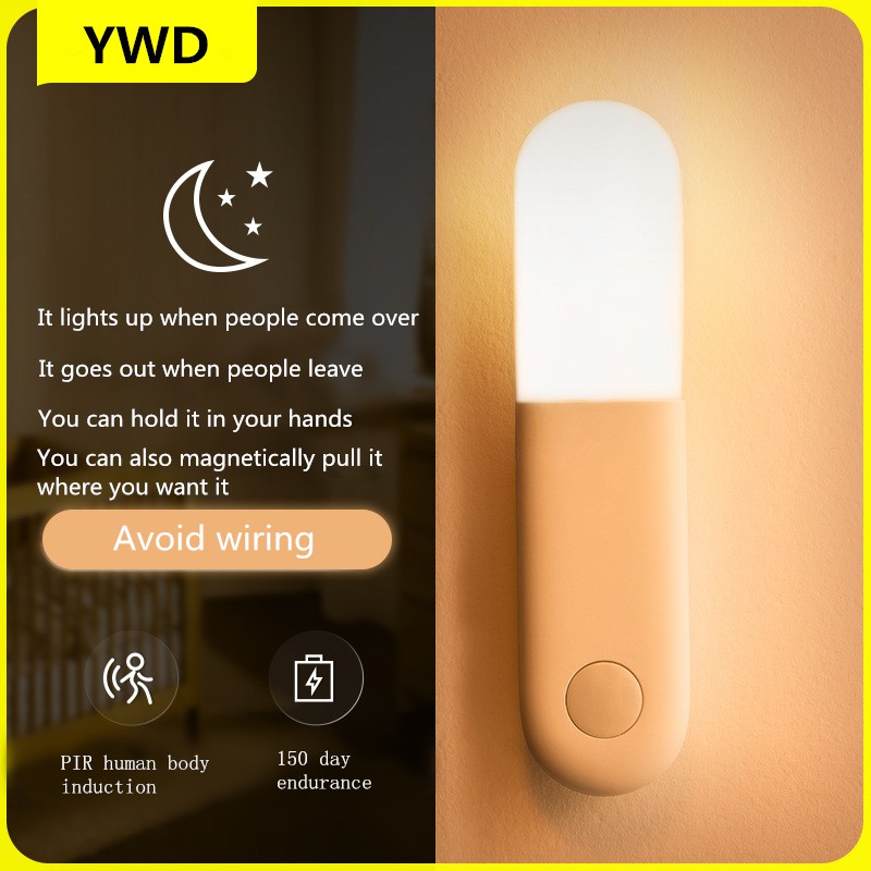 Led Induction Night Light Human Body Induction Night Light Lamp USB ...