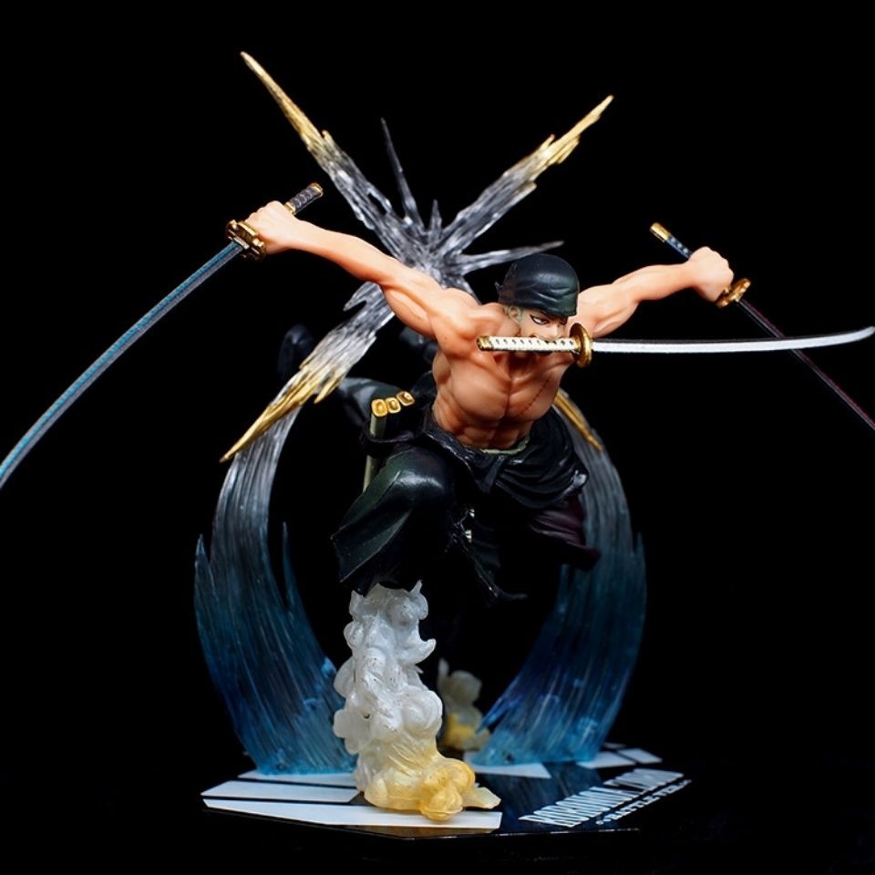 【พิเศษ】One Piece รูป Zorro Luffy Ace สามดาบ Infernal Demon Slash Luo ...
