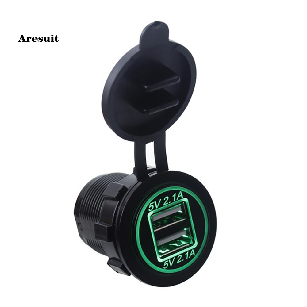 ARE.mtlbj_Dual USB Motorcycle LED Display Waterproof Car Phone Charger ...