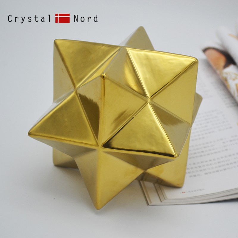 Crystal Nord gold star decoration ceramic American home accessories ...