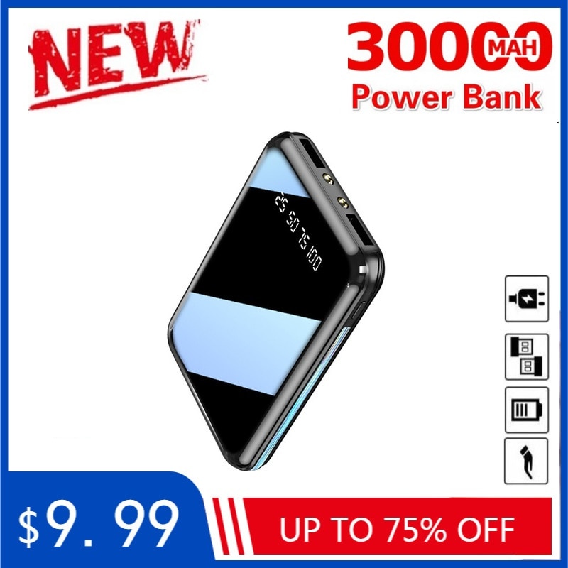 Original Mini Power Bank 30000mAh USB Charging Portable Charger ...