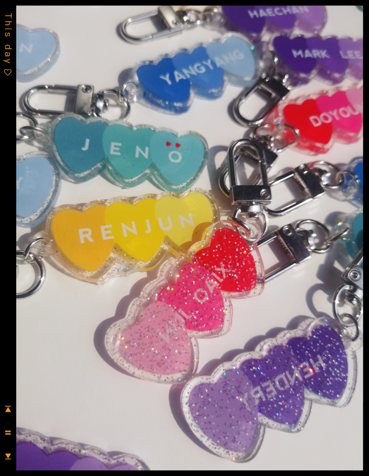 พวงกุญแจ NCT Acrylic Keychain Glittered NCT 127 NCT Dream WAYV Ins Same ...
