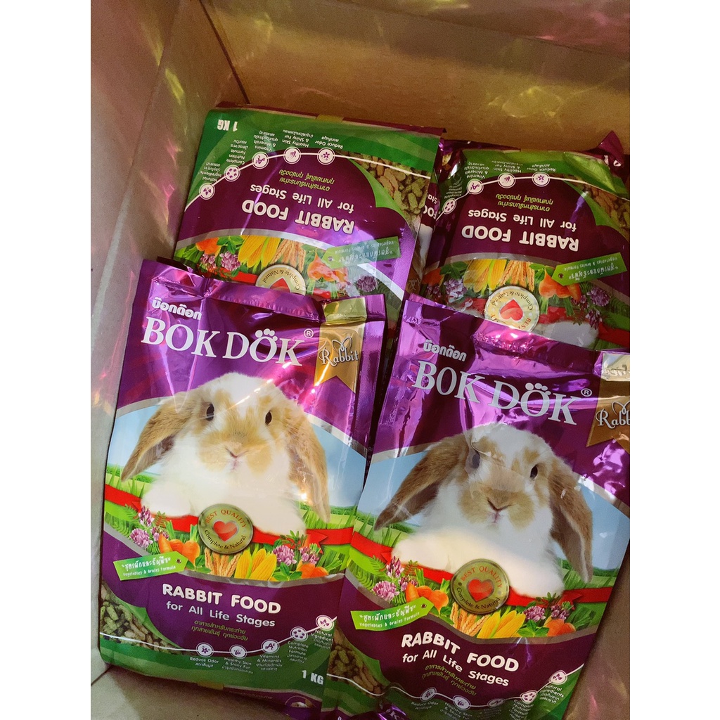 Bok Dok อาหารกระต่าย ลดกลิ่นมูล กินได้ทุกสายพันธุ์ ขนาด 1 KG - ManeeAnh ...