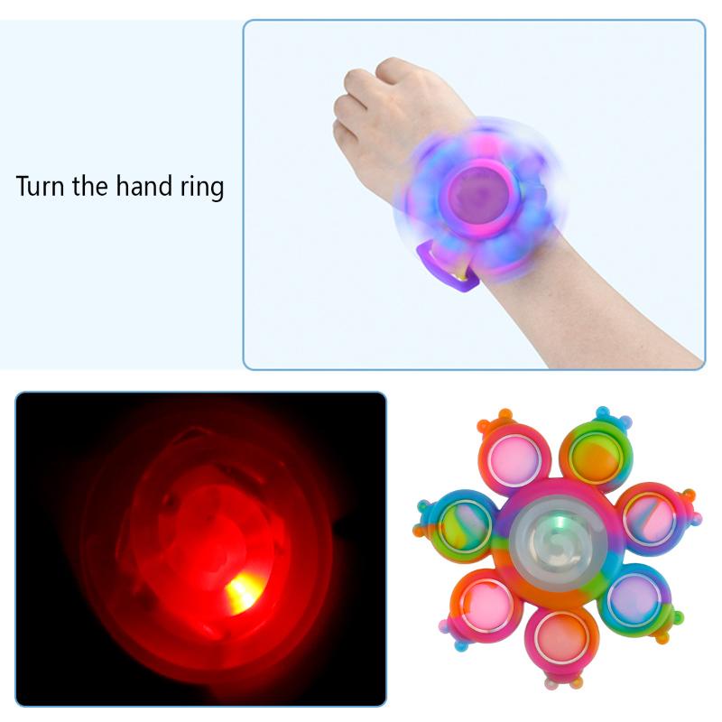 NEW LED Pop Wristband Spinning Pop Bubble Bracelet Anxiety And Stress ...