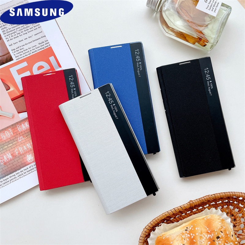 Samsung Galaxy Note 10 Plus Case Clear Window View Flip Case Flip-free ...