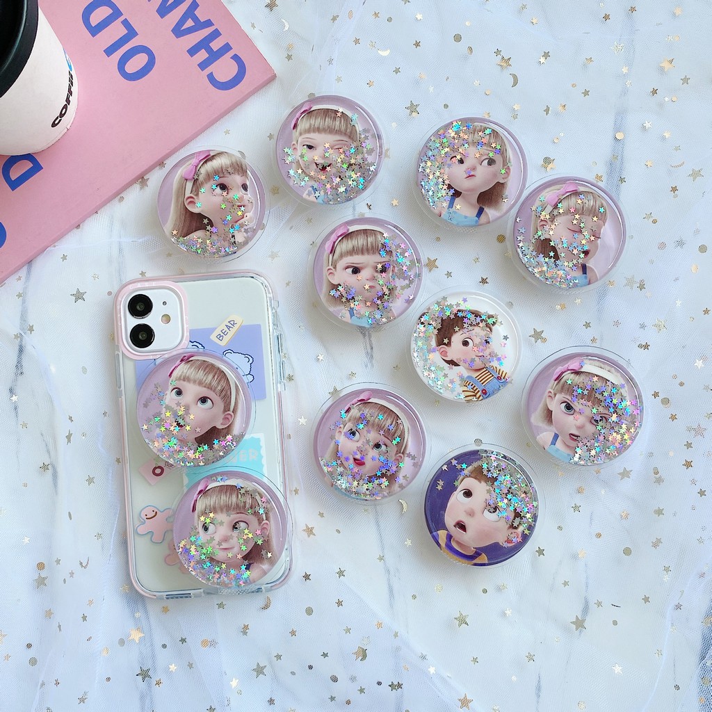 Griptok Glitter Liquid 26 popsocket การ์ตูนติดหลังมือถือ ที่ติดโทรศัพท์ ที่ติดหลังมือถือ ตัวติด ...