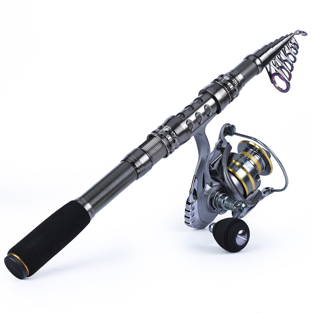 Sougayilang Fishing Rod and Reel Combo Telescopic Fishing Rod Spinning ...