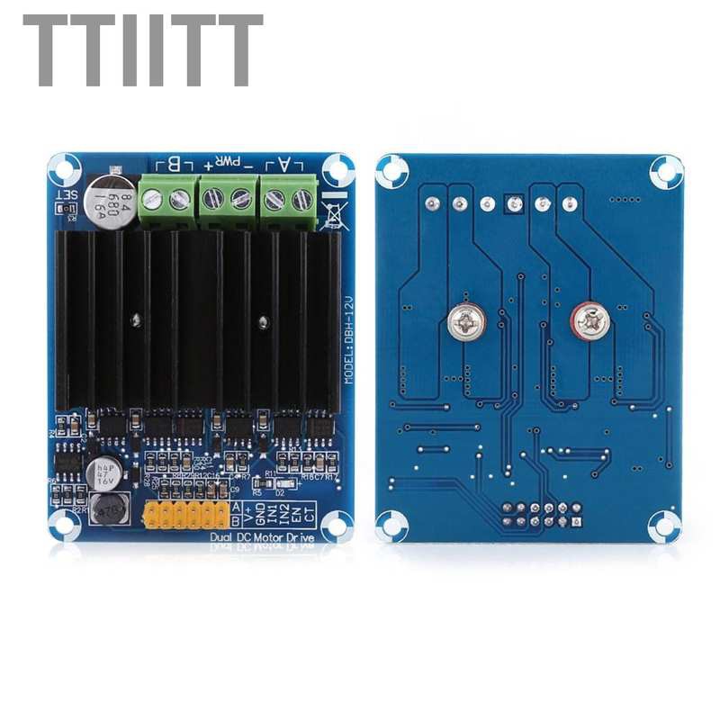 Ttiitt 1pc DC5-12V 0A-30A Dual-channel H Motor Driver Board Module ...