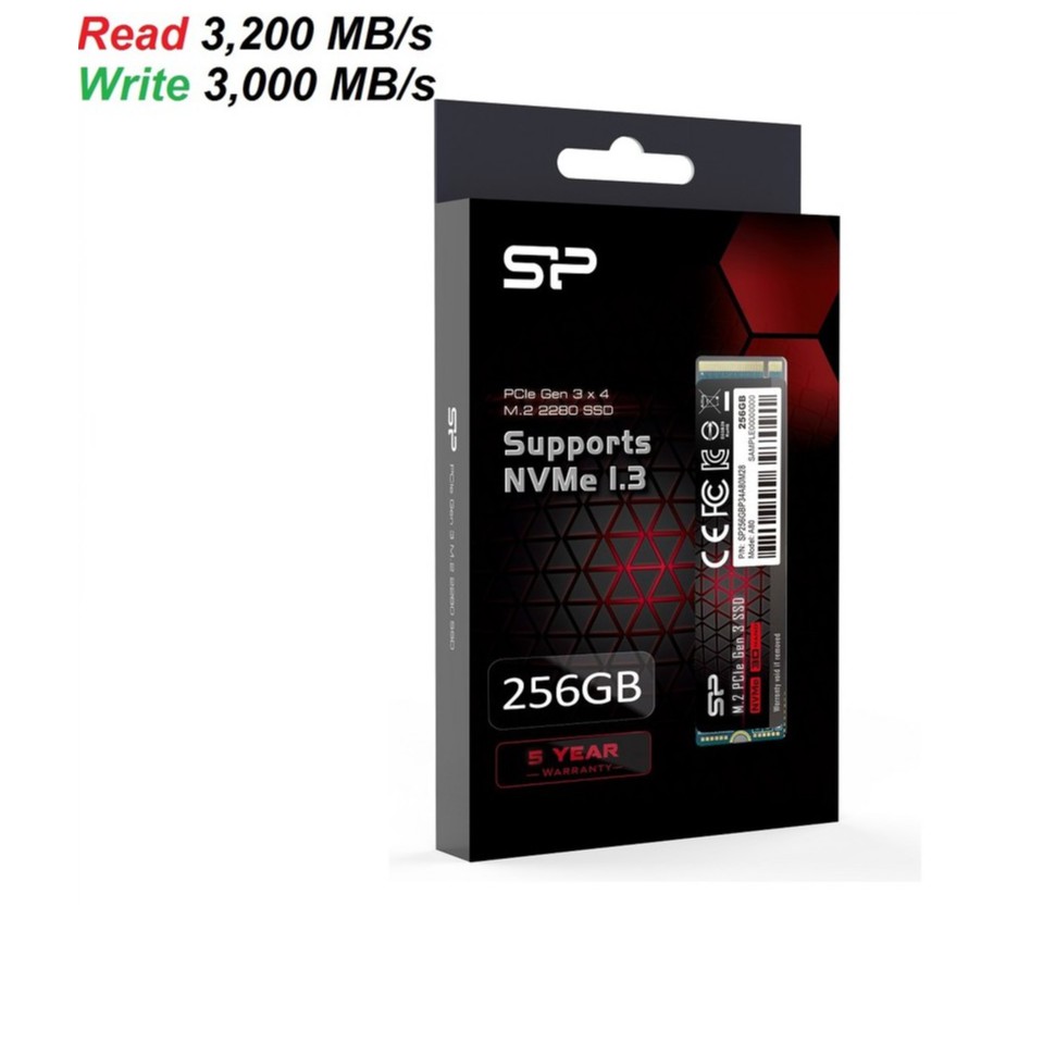 SSD SP A80 Super-fast PCIe NVMe Gen3x4 P34A80 256GB, 512GB และ 1TB 2TB ...