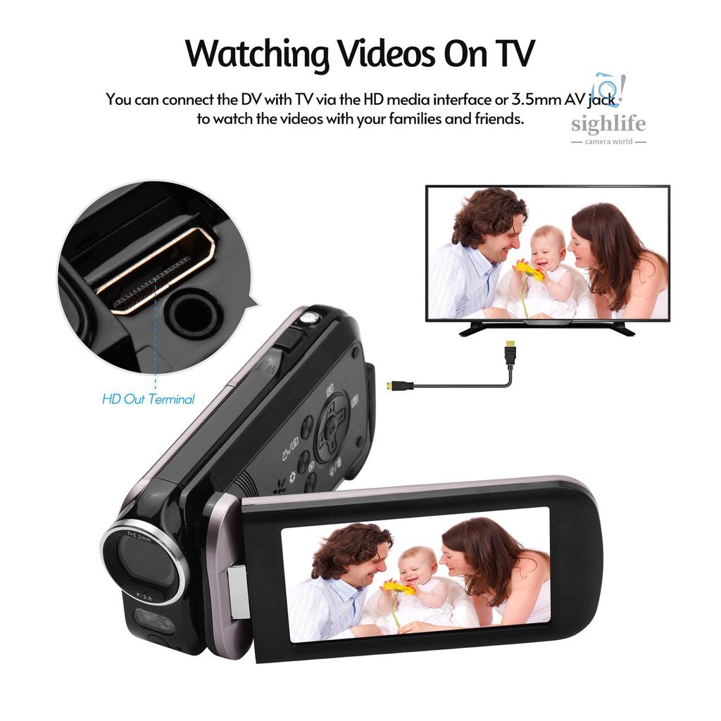 2.7K Ultra HD Mini Digital Video Camera DV Camcorder 48MP 3 Inch ...