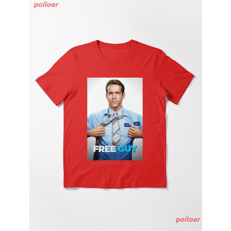 New Free Guy Essential T-Shirt เสื้อยืด ดพิมพ์ลาย เสื้อยืดผ้าฝ้าย คอกลม ...