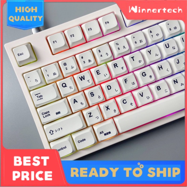 Minimalist White Keycap XDA Profile 135 Key PBT 6.25U 7U Space Bar ...