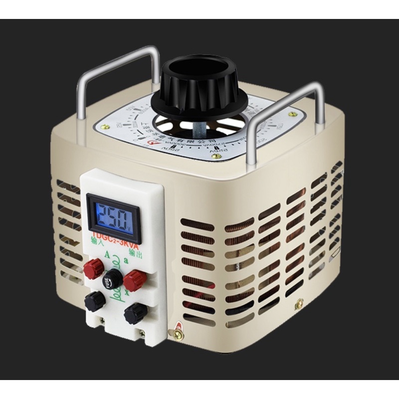 ใหม่ TDGC2-3KVA VARIAC 0-250V 12A จอดิจิตอล วาริแอค หม้อแปลงแกนหมุนแบบ ...