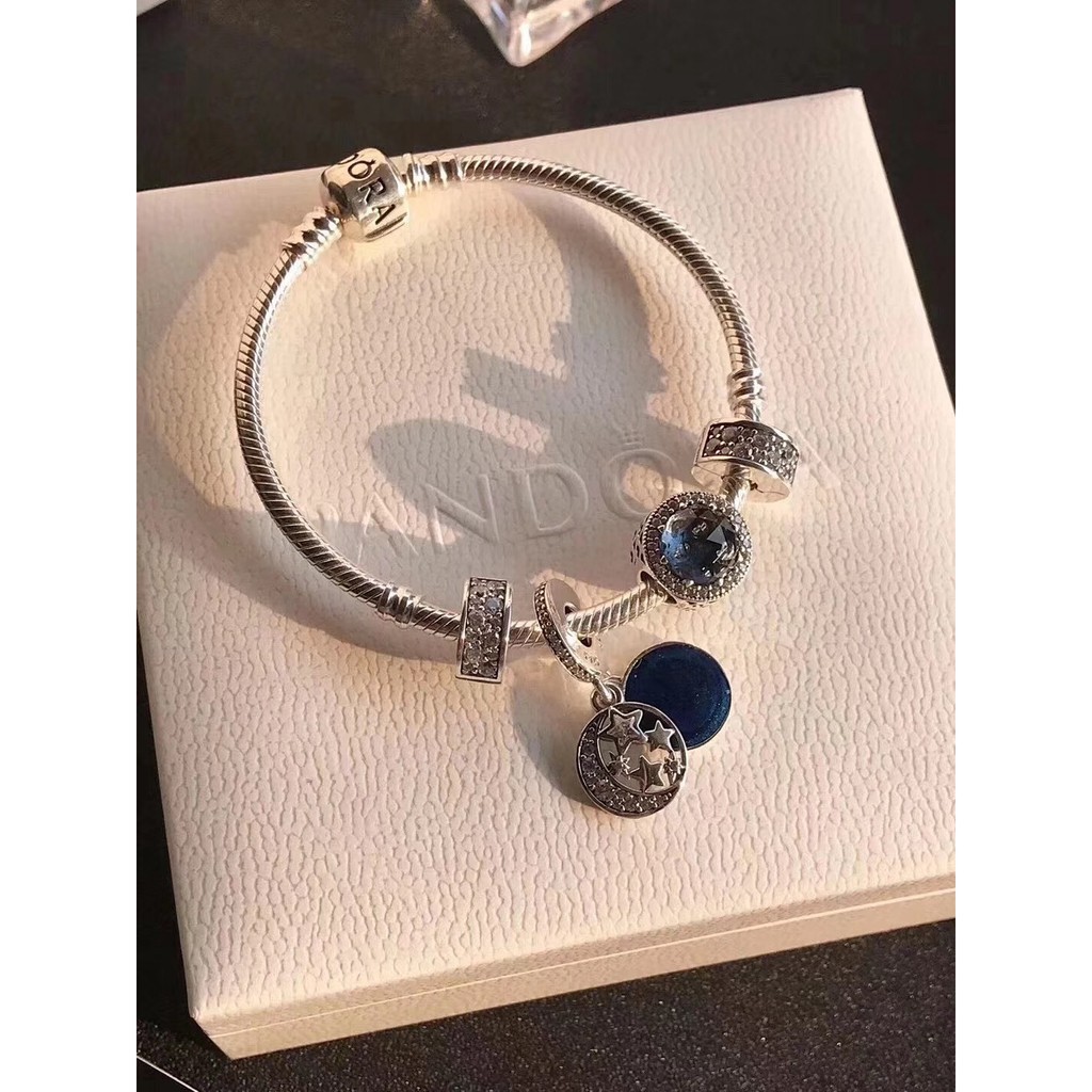 Pandora charms bracelet PANDORA Frozen Blue Crystal Snowflake Set ...