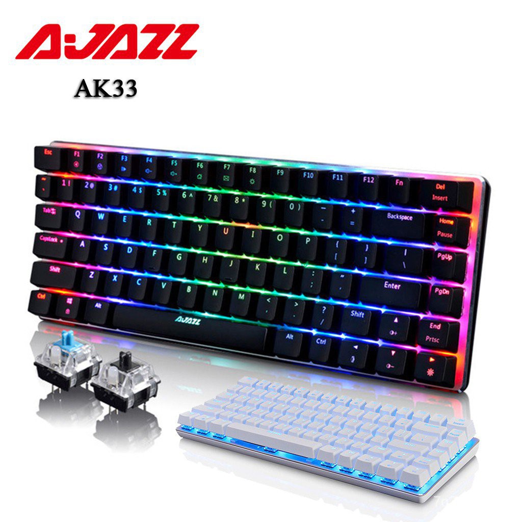 AJAZZ AK33 Game mechanical keyboard computer laptop special wired external machine esports web ...