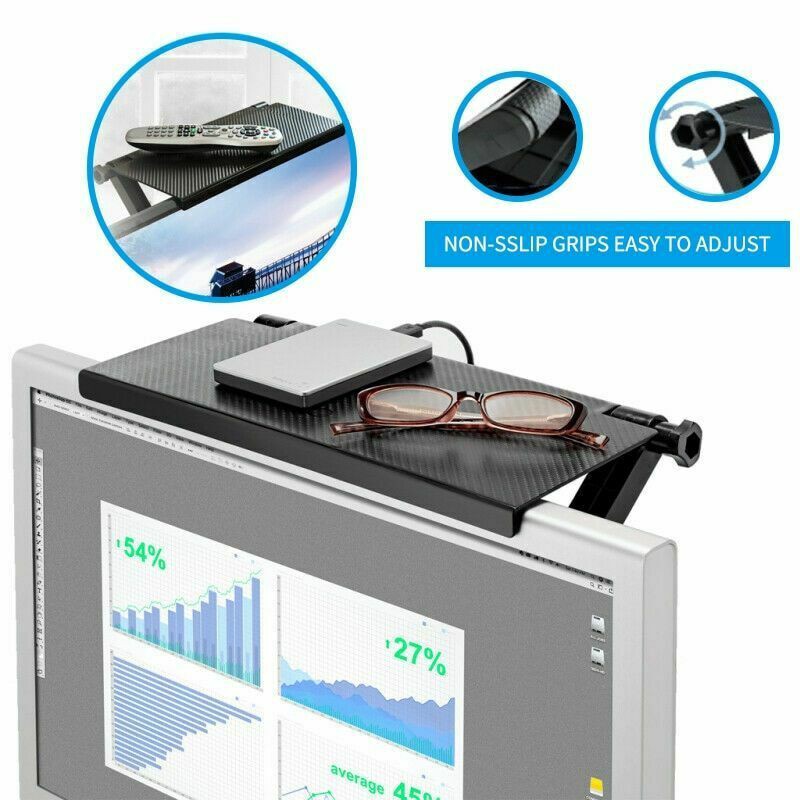 Adjustable Screen Top Shelf Display Computer Monitor Riser Desktop ...
