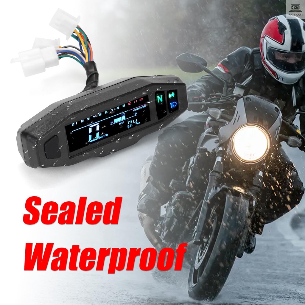 Mini Universal LCD Digital Motorcycle Meter Speedometer Digital Odo ...