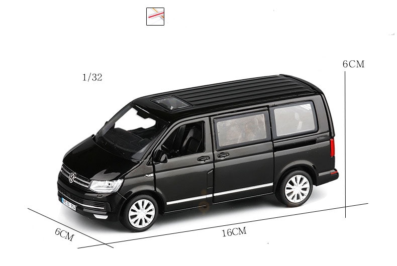 1:32 VW T6 MULTIVAN MV Simulation Model Toy Car Alloy ull Back Children ...