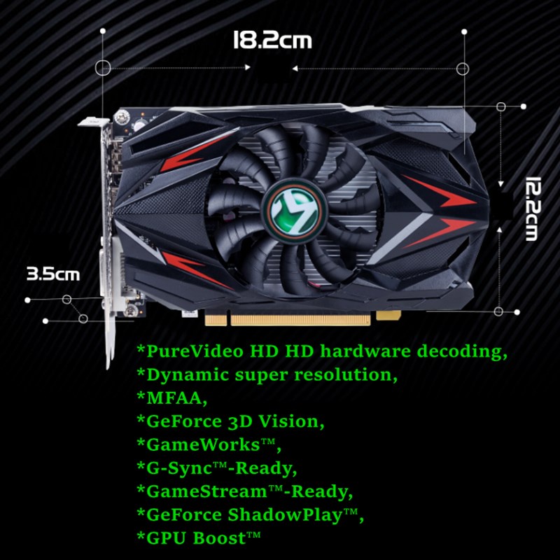 การ์ดจอ Ming geforce gtx1650 transformers 4G 128 bit graphics card ...