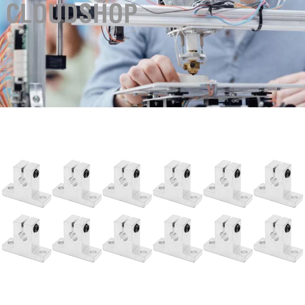 Cloudshop 12Pcs Linear Motion Rail Support Shaft 3D Printer Clamping ...