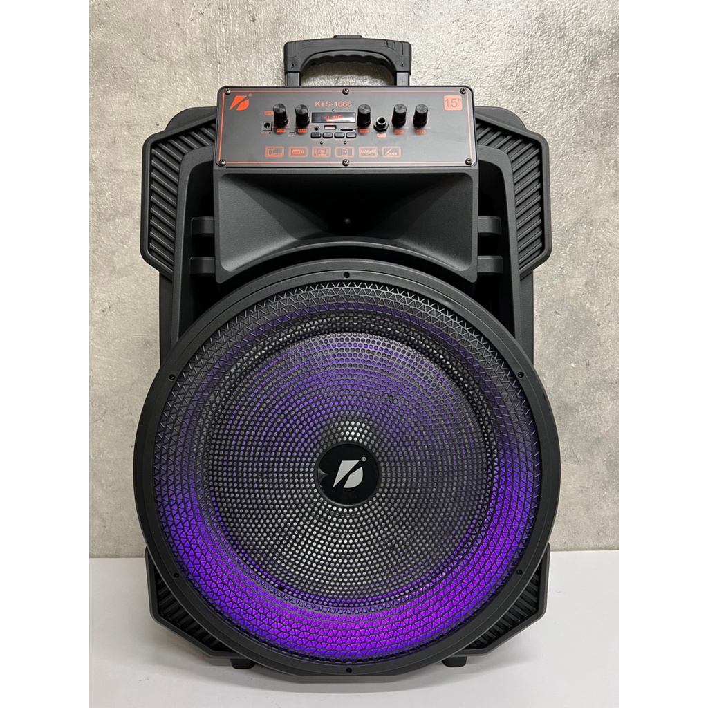 ลำโพงบลูทูธ ดอกใหญ่ 15นิ้ว KTS-1666 1800แอมป์ ปรับเบสแหลมได้ ปรับแอคโค่ ...