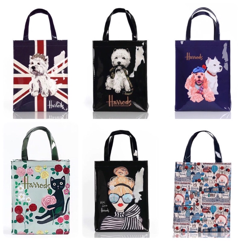 กระเป๋า ของแท้ Harrods Shopper size M ใส่ A4 ได้ | Shopee Thailand