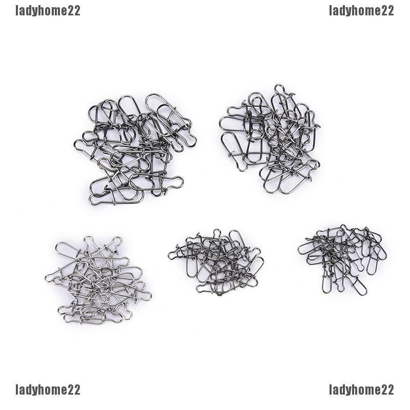 100pcs #0-#4 Fishing Duo-lock Snap Stainless Steel Nice Snaps Tackle ...