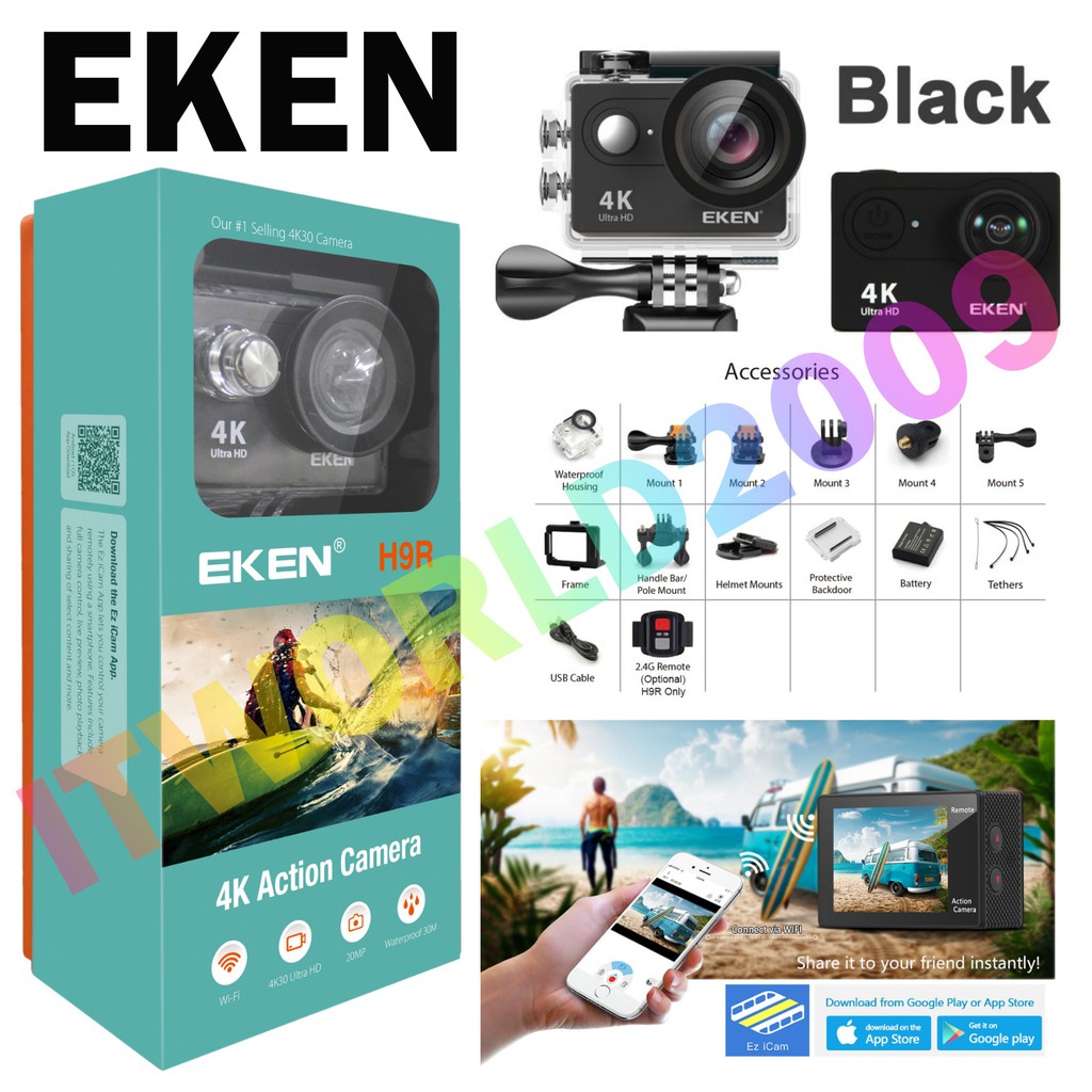 NEW EKEN H9R 4K UltraHD 30FPS - itworld2009 - ThaiPick